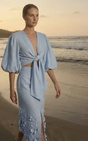 ANDRES OTALORA Suspiro De Amor Linen Blouse