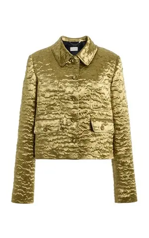 Altuzarra Astley Satin Jacket - Gold