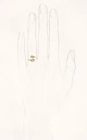 ELHANATI 18k Yellow Iman Duo Ring