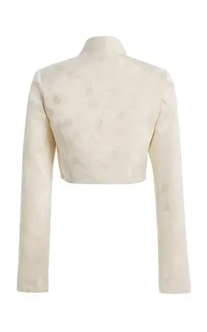 MEL USINE Cecile Jacquard Cropped Bolero Jacket