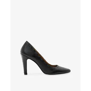 ALLSAINTS Anna Heeled Leather Court Shoes - Black