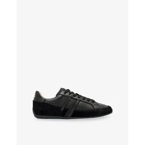 ALLSAINTS Liam Leather And Suede Trainers - Black/chalk Wh