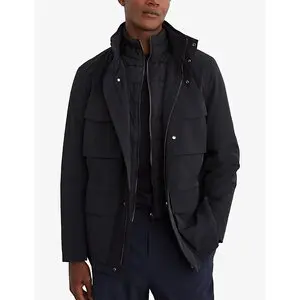 REISS Glick Gilet-insert Woven Jacket - Navy
