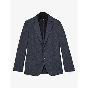 REISS Kyle Gilet-insert Woven Blazer - Navy