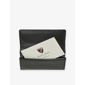 ASPINAL OF LONDON Branded Leather Business Card Holder