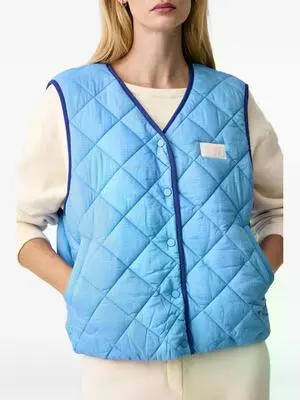 American Vintage Yupibam Quilted Ripstop Jacket - Blue
