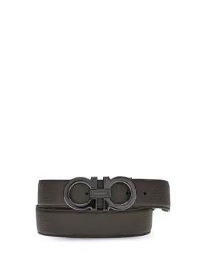 FERRAGAMO Reversible Gancini Belt - Brown