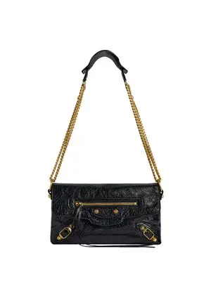 Balenciaga Le City Chain Pouch In Arena Leather