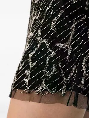 ALLSAINTS Bead-embellished Tulle-trim Shorts