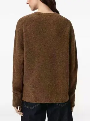 ALLSAINTS Unwind Embroidered Crew-neck Sweater - Brown