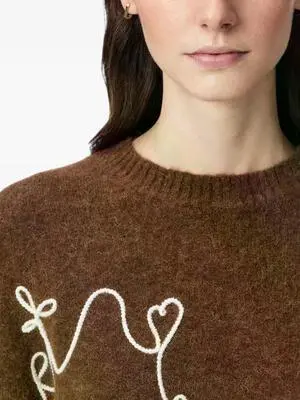 ALLSAINTS Unwind Embroidered Crew-neck Sweater