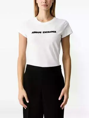 Armani Exchange Logo-embroidered T-shirt