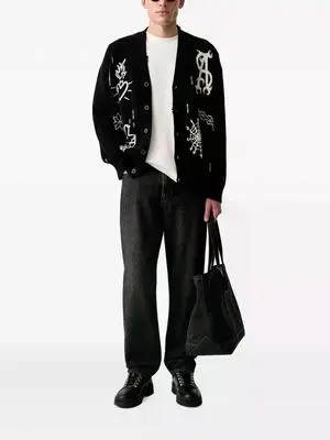 ALLSAINTS Staged Intarsia-knit Cardigan