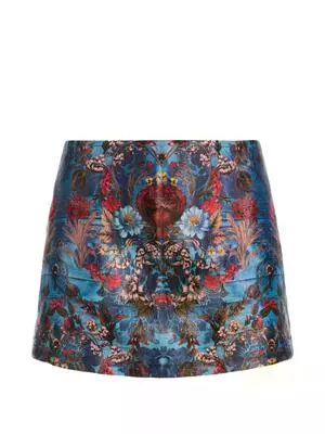 Alice + Olivia Mace Jacquard Skort - Blue