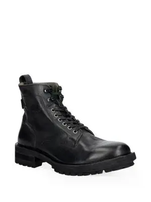 ALLSAINTS Lace-up Leather Boots - Black