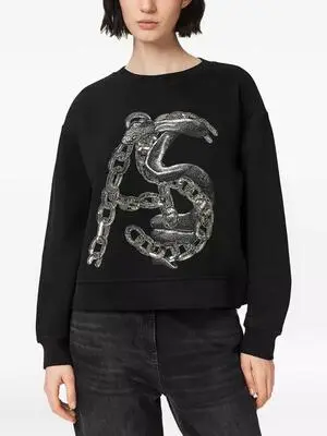 ALLSAINTS Sequin-embellished Sweatshirt - Black