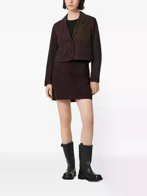 ALLSAINTS Cropped Suede Blazer