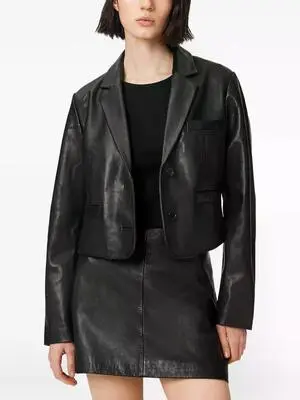 ALLSAINTS Cropped Leather Jacket