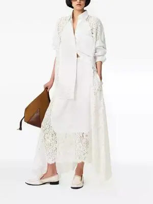 Stella McCartney Lace-panelled Handkerchief-hem Skirt