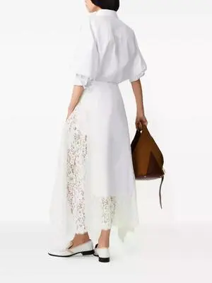 Stella McCartney Lace-panelled Handkerchief-hem Skirt
