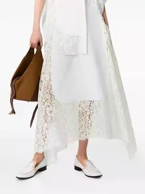 Stella McCartney Lace-panelled Handkerchief-hem Skirt