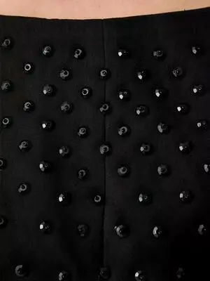 TRUSSARDI Bead-embellished Square-neck Mini Dress
