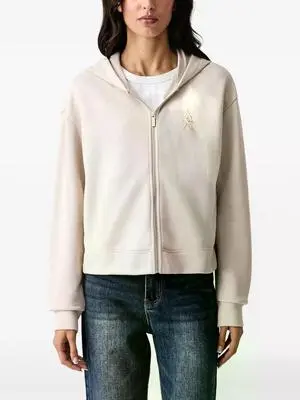 Armani Exchange Logo Zip-up Hoodie - Neutrals