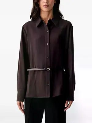 Armani Exchange Belted Button-up Shirt - Brown