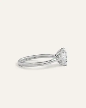Quince Lab Grown Diamond Elongated Cushion Trellis Cathedral Engagement Ring 2ct - Platinum