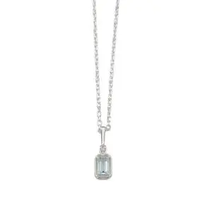 VON TRESKOW Maeve Sky Blue Topaz Necklace - Silver