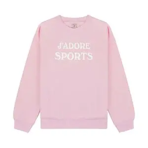 Sporty & Rich Jadore Flocked Crewneck 'laffy - White
