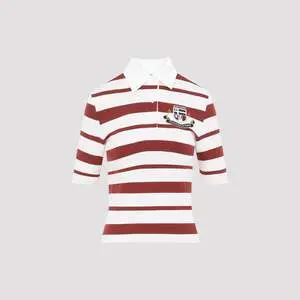 Acne Studios Striped Rugby Polo Shirt - Red