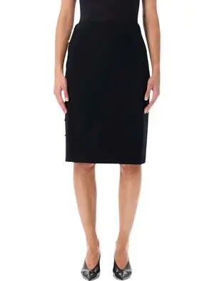 Versace Stretch Pencil Skirt - Nero