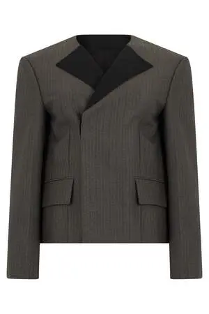 Bottega Veneta Double-breasted Peak Lapel Jacket With Pockets