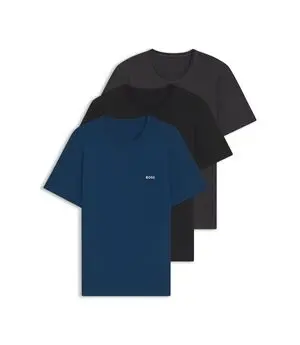 BOSS Three-pack Cotton Undershirts - Light Blue