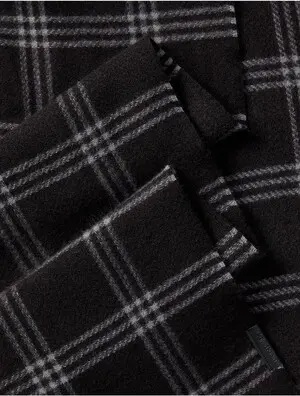 Calvin Klein Plaid Yarn-dyed Scarf - Black