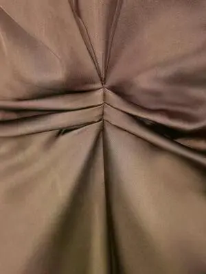 BLANCA VITA Ruched V-neck Midi Dress