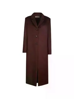 BLANCA VITA Single-breasted Notched-lapels Coat - Brown