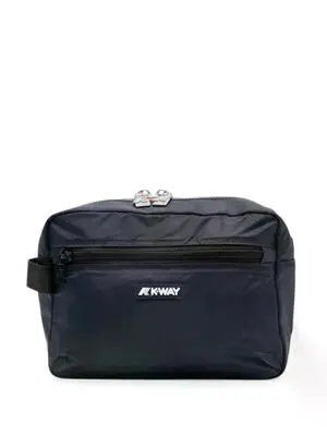 K-WAY Demu Logo-patch Wash Bag - Blue