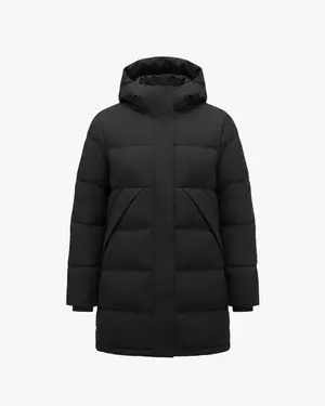 QUARTZ CO. Harper Edition | Hooded Down Winter Jacket Black