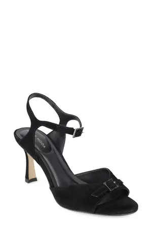 Pelle Moda Winny Calf Hair Sandal - Black