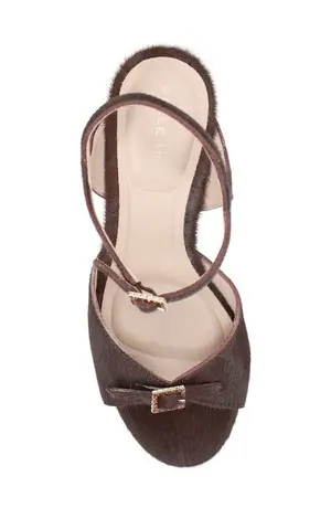 Pelle Moda Winny Calf Hair Sandal - Espresso