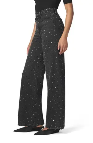 Joe's Jeans Mia Embellished High Waist Wide Leg Jeans