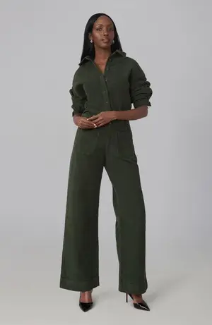 LOLA DENIM Margot Corduroy Shirt - Command Sage