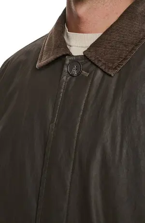Cole Haan Coated Cotton Barn Coat