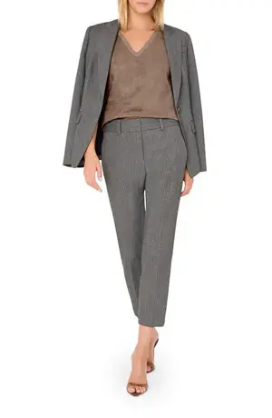 MILLY Nicola Wool Blend Crop Pants