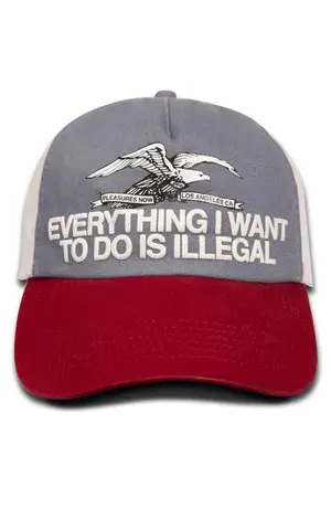 PLEASURES Illegal Snapback Baseball Cap - Multi