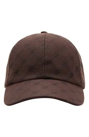 Mango Jacquard Logo Baseball Cap - Chocolate