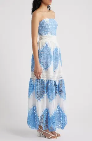LAYERED WITH LOVE Antonella Strapless Midi Dress