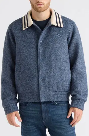 Scotch & Soda Cambie Boucl9 Varsity Jacket - Cloudburst